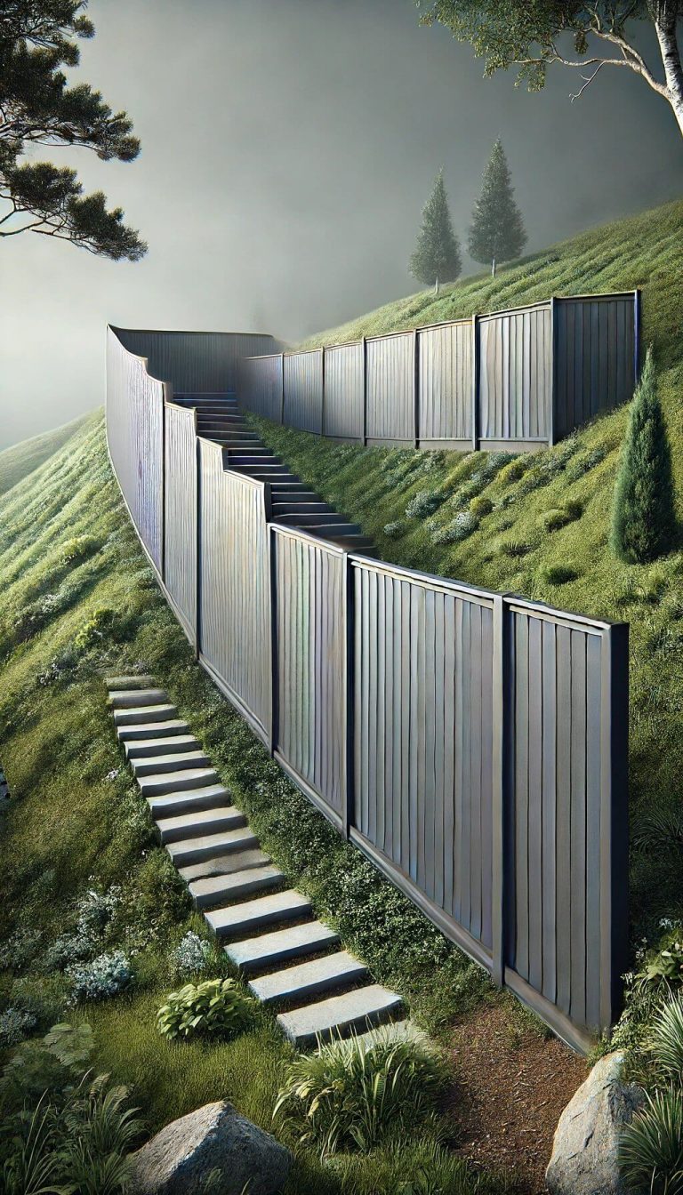 15 Brilliant Fence on Slope Ideas for a Stunning Yard Makeover (2024)