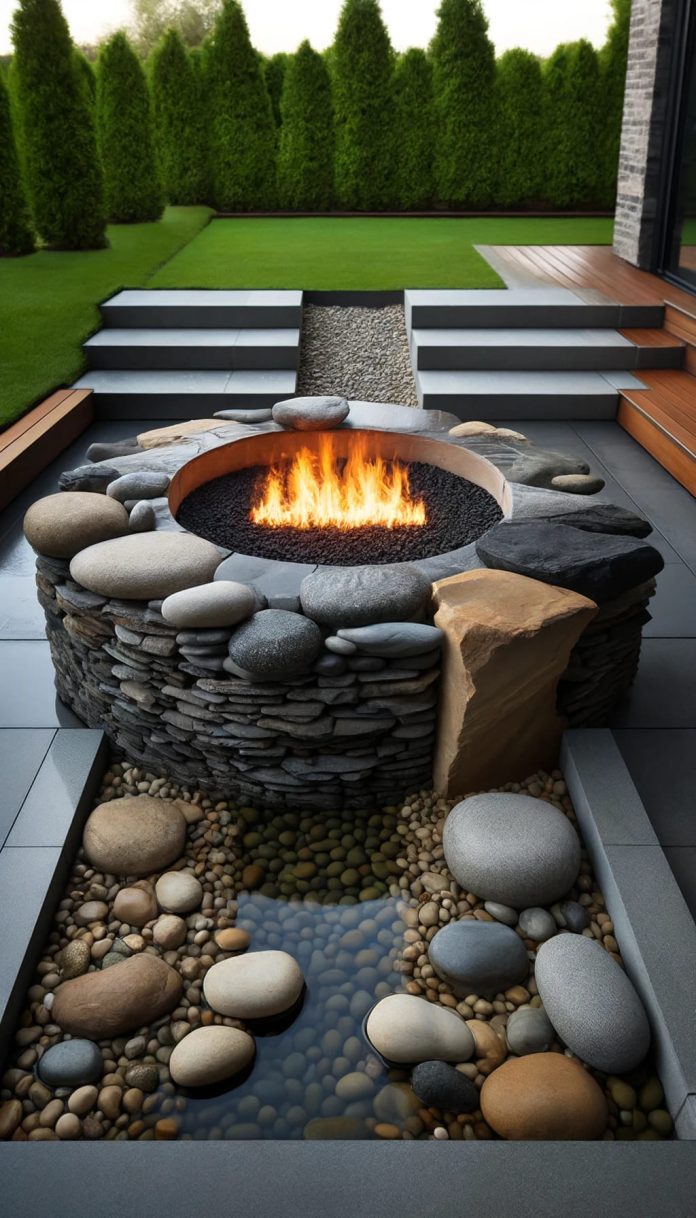15 Stunning Rock Fire Pit Ideas to Transform Your Backyard (2024)
