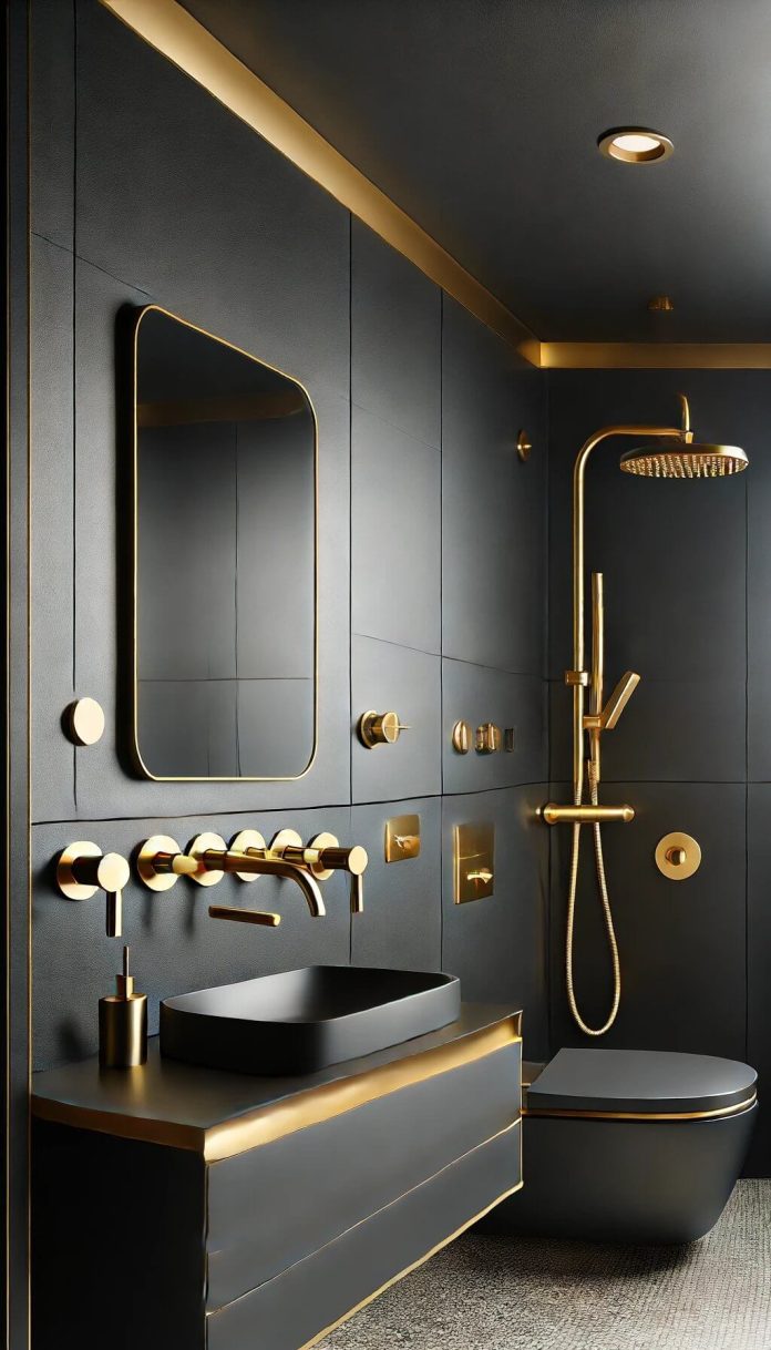 20 Gorgeous Black and Gold Bathroom Ideas to Impress Your Guests (2024)