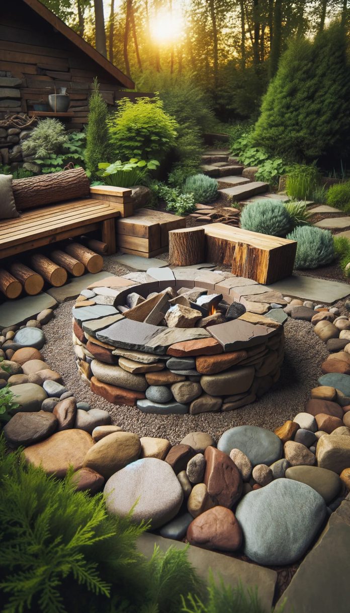 15 Stunning Rock Fire Pit Ideas to Transform Your Backyard (2024)