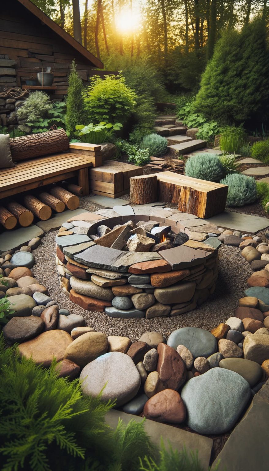 15 Stunning Rock Fire Pit Ideas to Transform Your Backyard (2024)