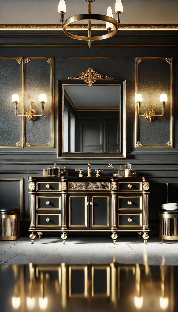 20 Gorgeous Black and Gold Bathroom Ideas to Impress Your Guests (2024)