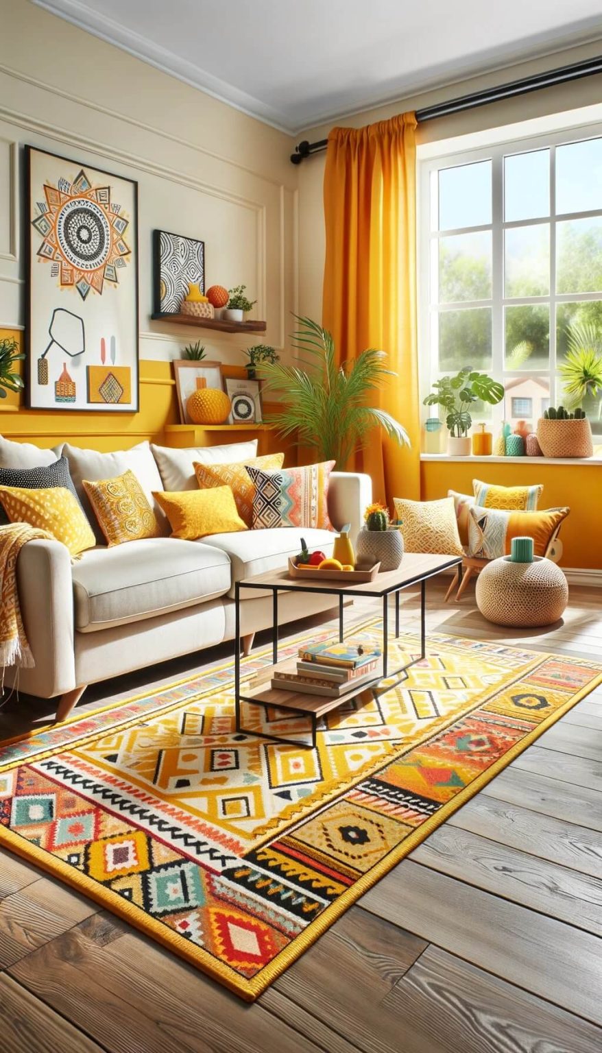 15 Vibrant Rug Colors to Refresh Your Cream Couch Look