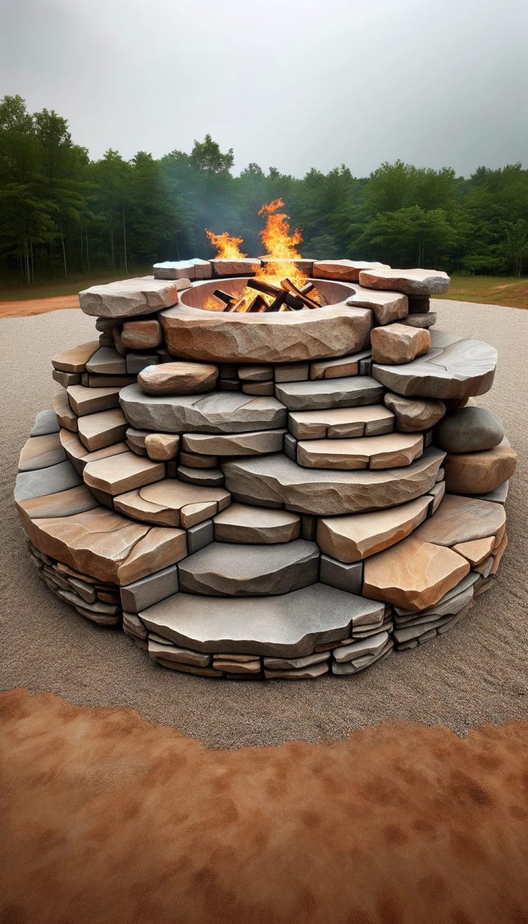 15 Stunning Rock Fire Pit Ideas to Transform Your Backyard (2024)