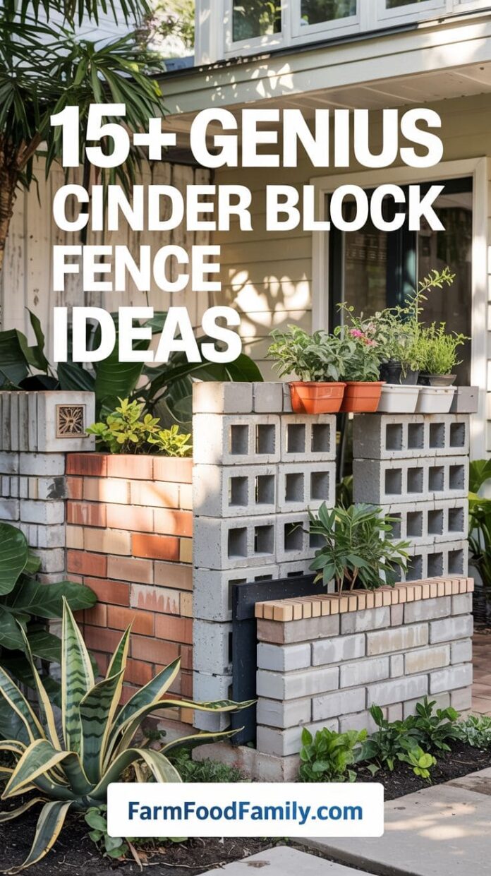 15+ Creative Cinder Block Fence Ideas for a Unique Yard (2025)