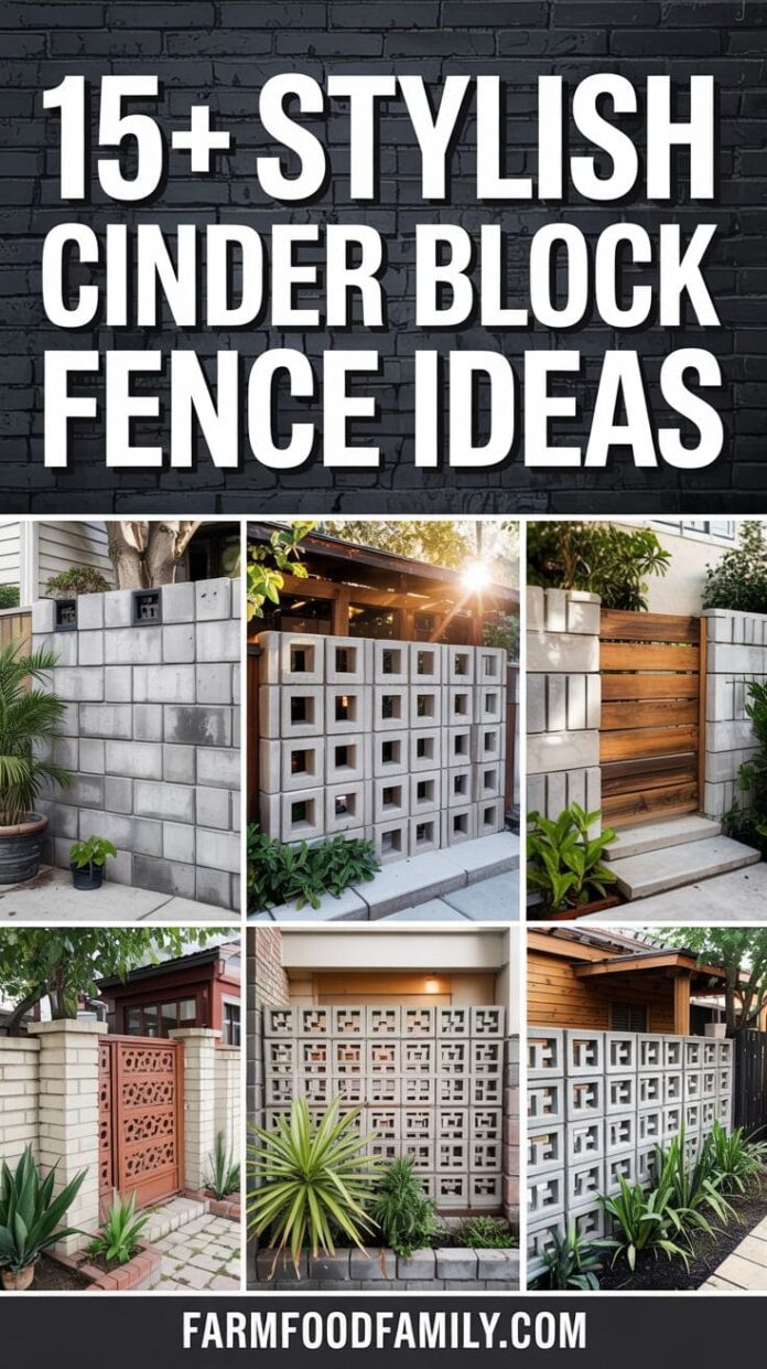15+ Creative Cinder Block Fence Ideas for a Unique Yard (2025)