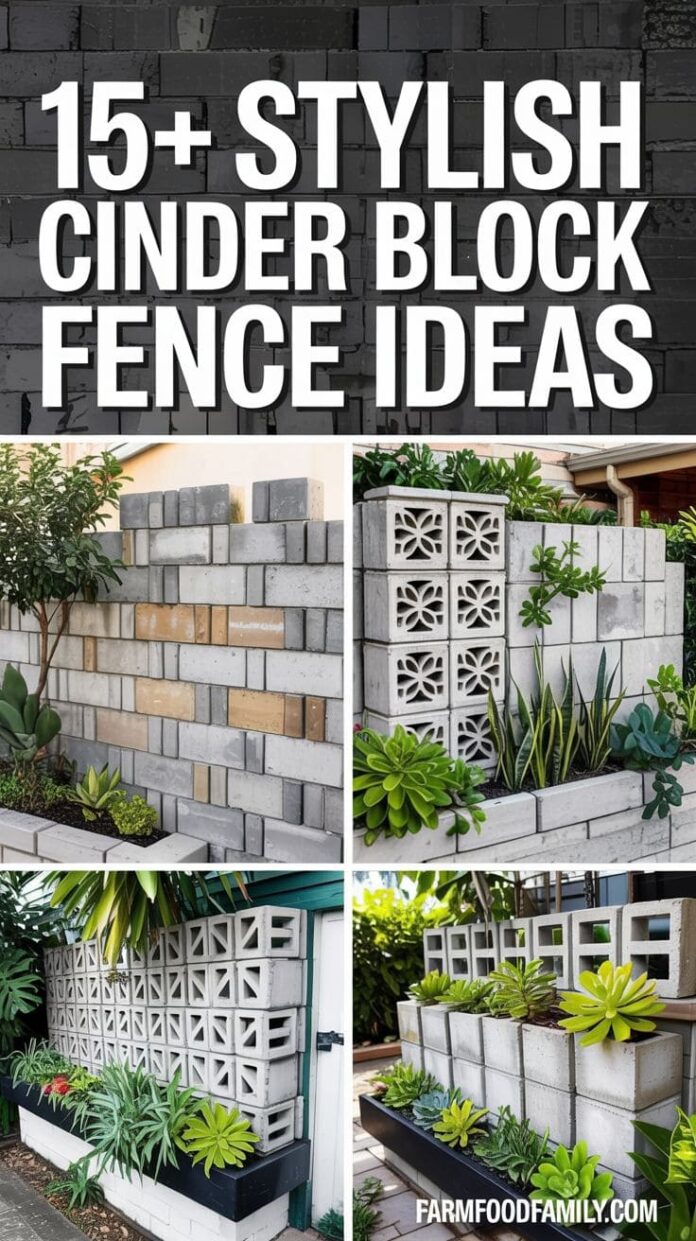 15+ Creative Cinder Block Fence Ideas for a Unique Yard (2025)
