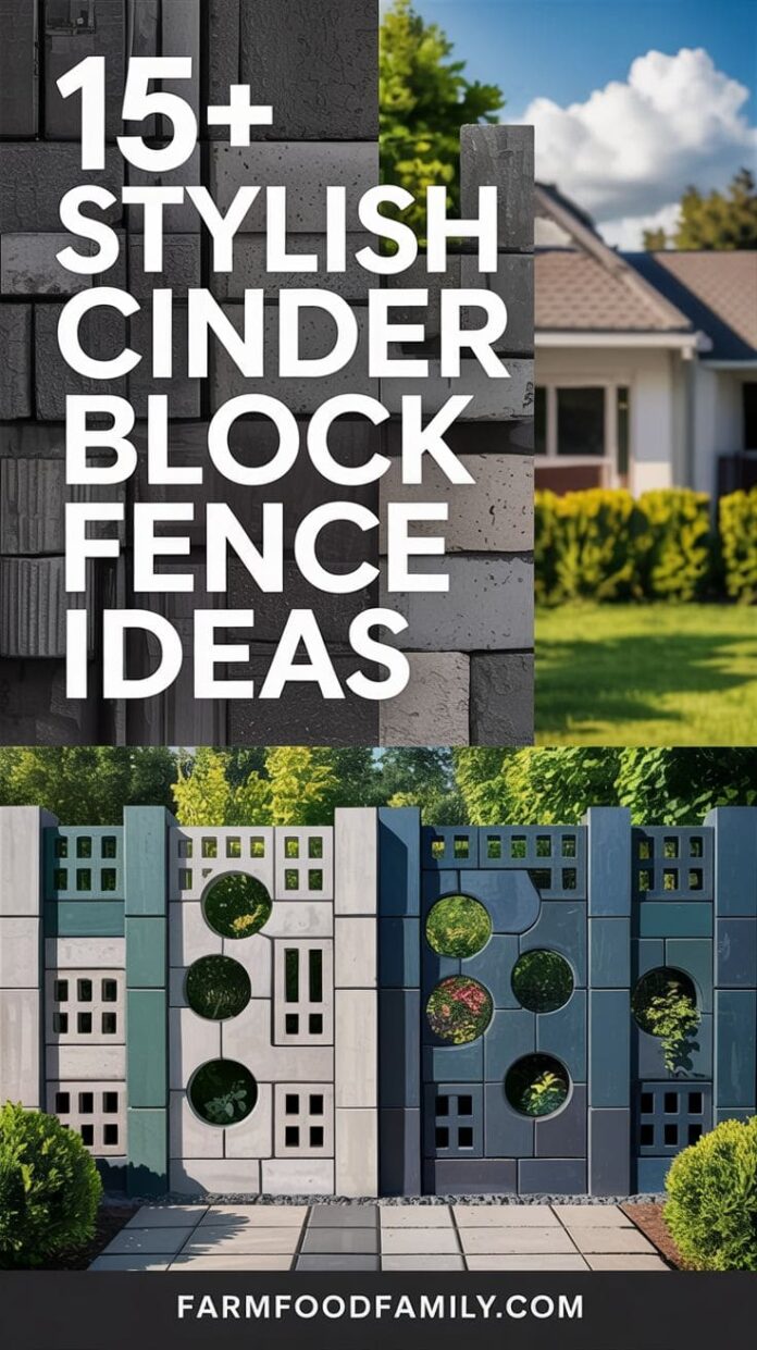 15+ Creative Cinder Block Fence Ideas for a Unique Yard (2025)