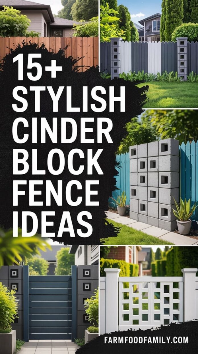 15+ Creative Cinder Block Fence Ideas for a Unique Yard (2025)