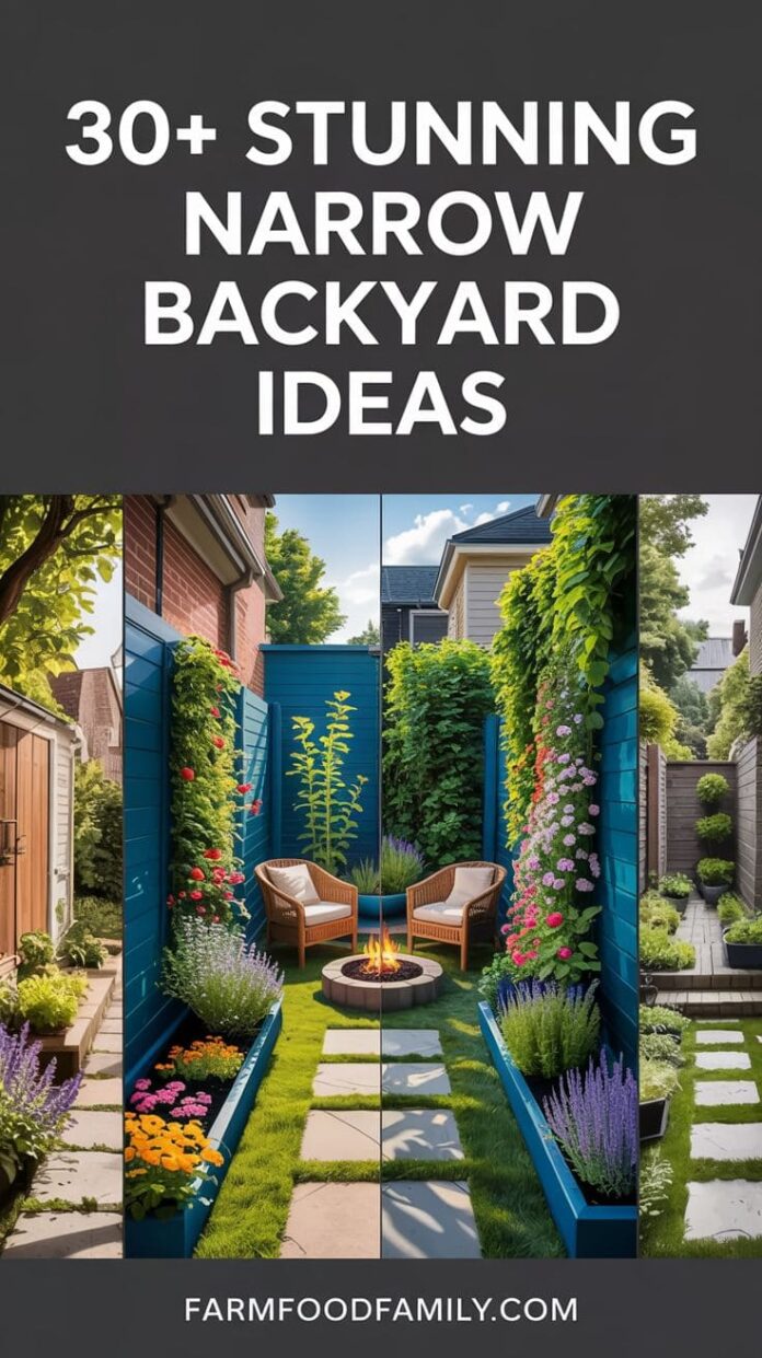 30+ Genius Narrow Backyard Ideas That Maximize Space (2025)