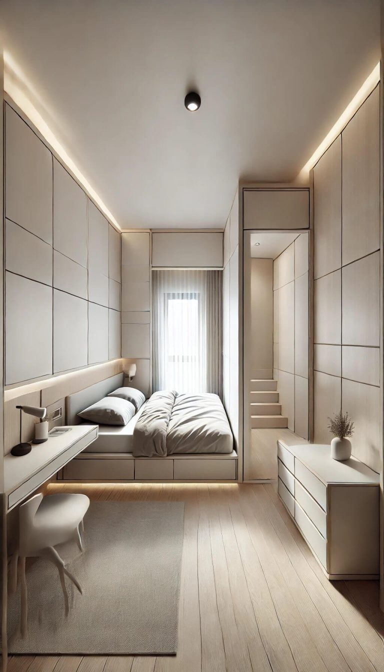 20 Brilliant Narrow Bedroom Ideas to Maximize Space (2024)