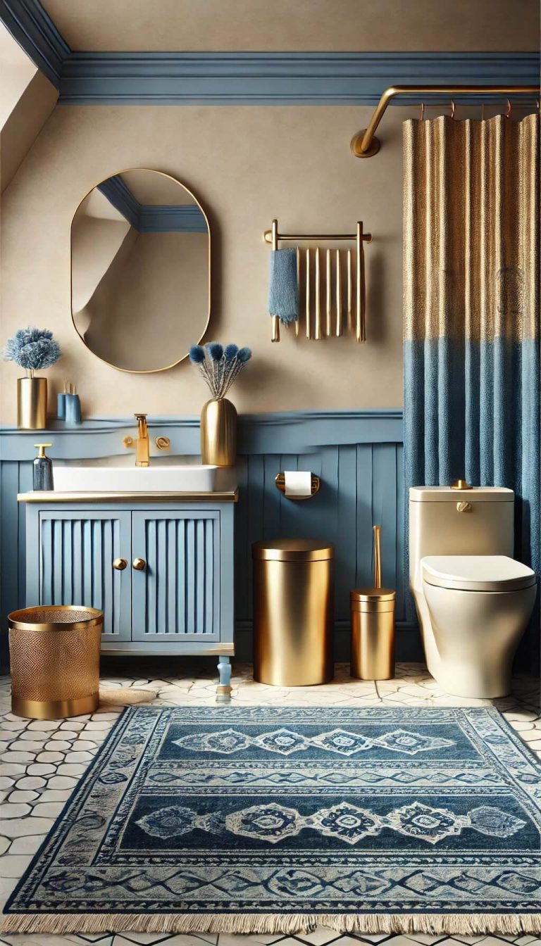 15+ Elegant Blue and Gold Bathroom Ideas for Instant Luxury (2024)