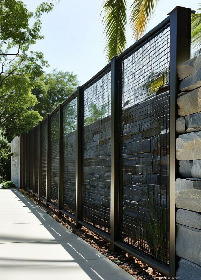 35+ Elegant Gabion Fence Ideas for a Chic Landscape (2024)