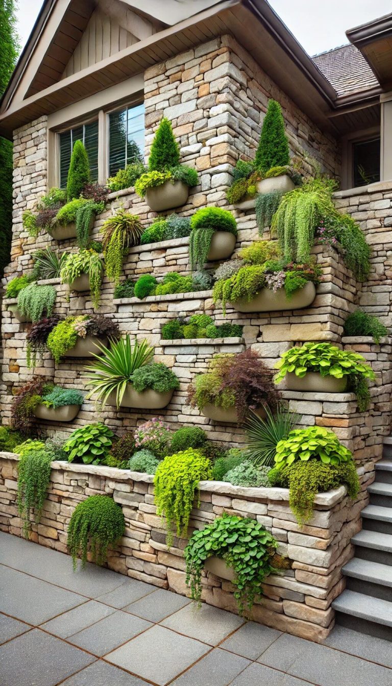 45+ Creative Stone Landscaping Ideas for a Gorgeous Front Yard (2024)