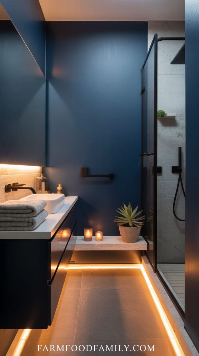 45+ Bold Navy Blue Bathroom Ideas That Make a Statement (2026)