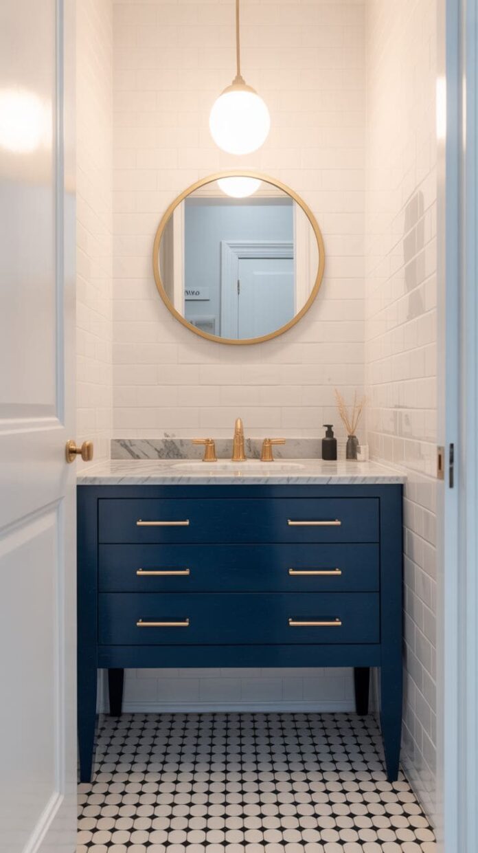 45+ Bold Navy Blue Bathroom Ideas That Make a Statement (2026)