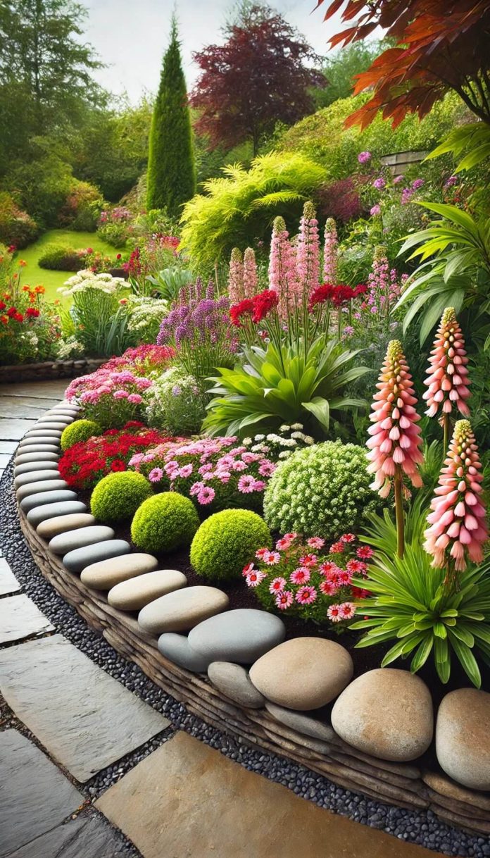 45+ Creative Stone Landscaping Ideas for a Gorgeous Front Yard (2024)