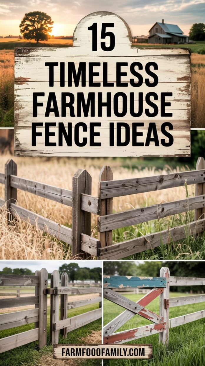 10 Charming Farmhouse Fence Designs for Timeless Appeal (2025)