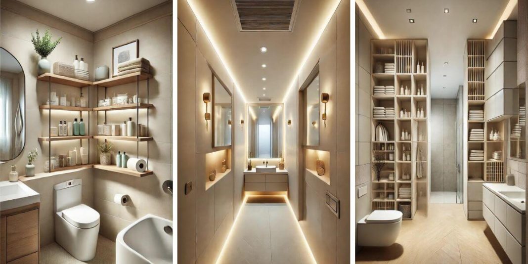 20 Genius Narrow Bathroom Ideas That Boost Functionality (2024)