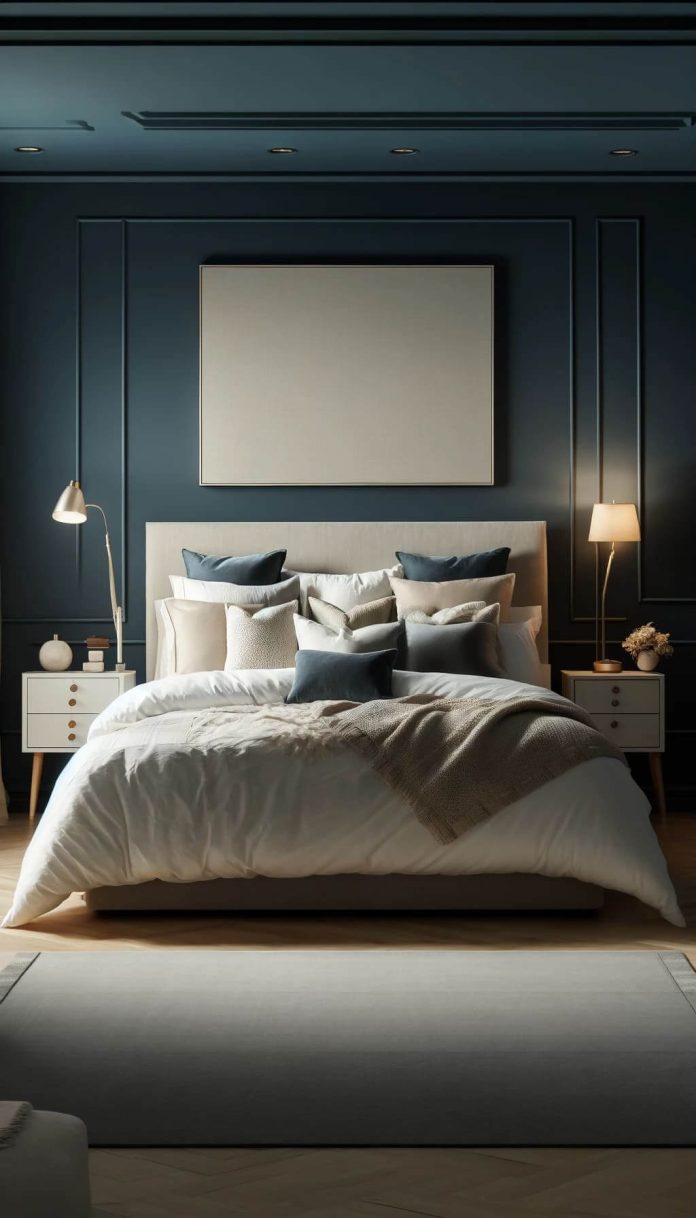 25+ Gorgeous Navy Blue Accent Wall Ideas That Add Depth and Style (2024)