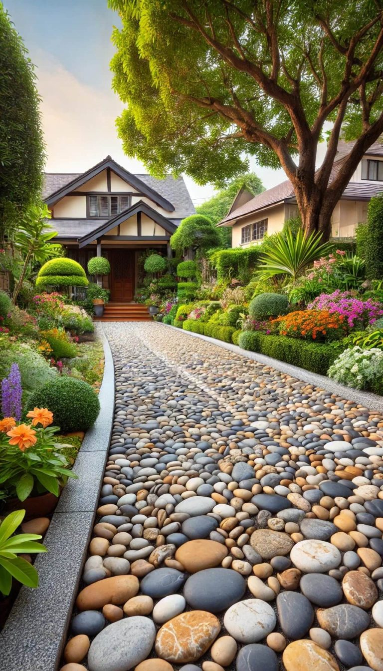 20+ Gorgeous Stone Driveway Ideas to Elevate Your Curb Appeal (2024)
