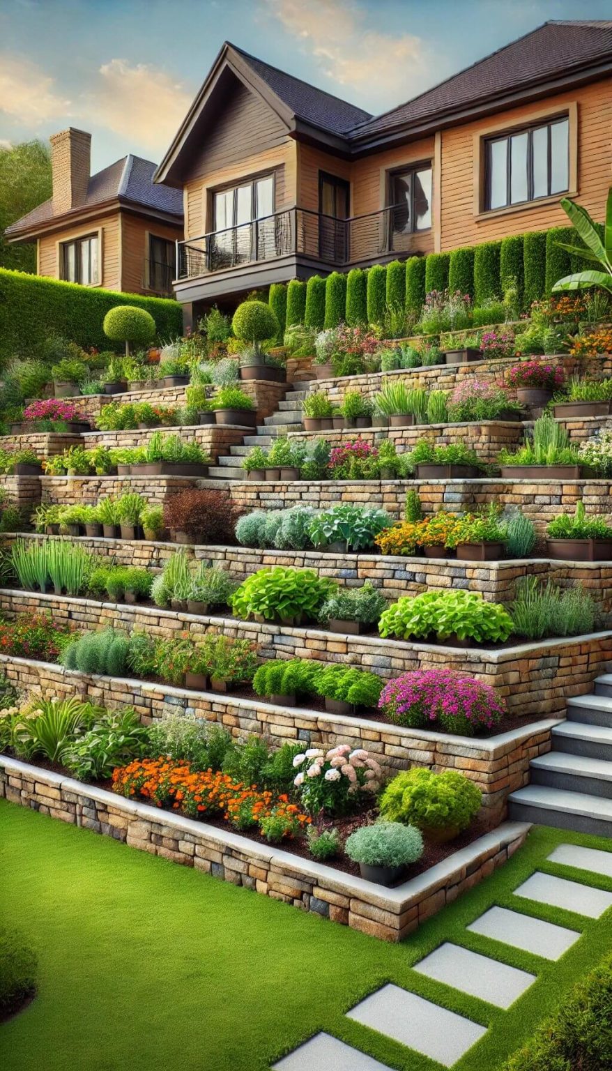 45 Creative Retaining Wall Ideas for Sloped Backyards to Transform Your ...