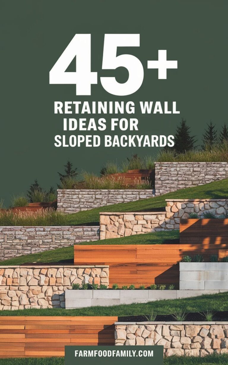 45 Creative Retaining Wall Ideas for Sloped Backyards to Transform Your ...