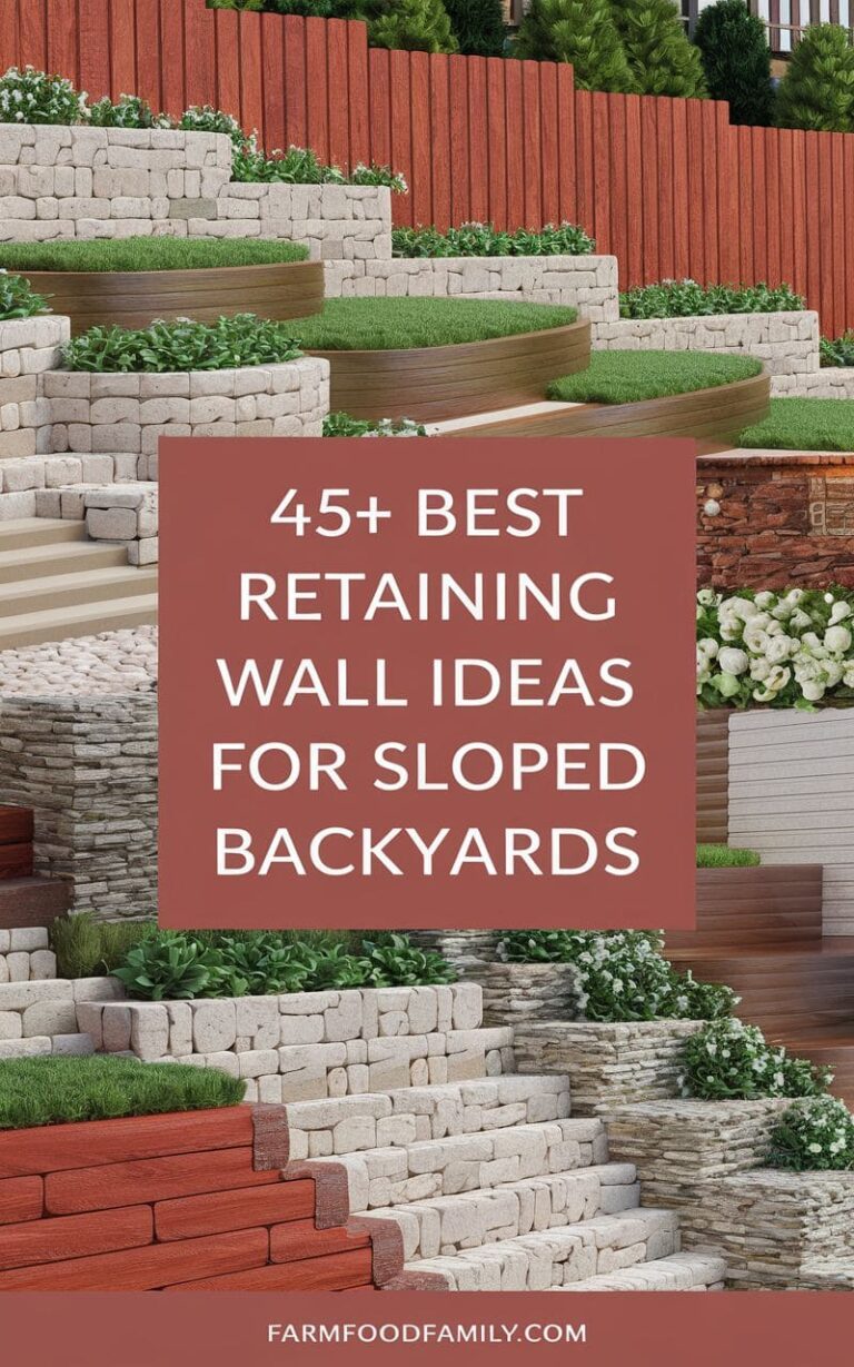 45 Creative Retaining Wall Ideas for Sloped Backyards to Transform Your ...