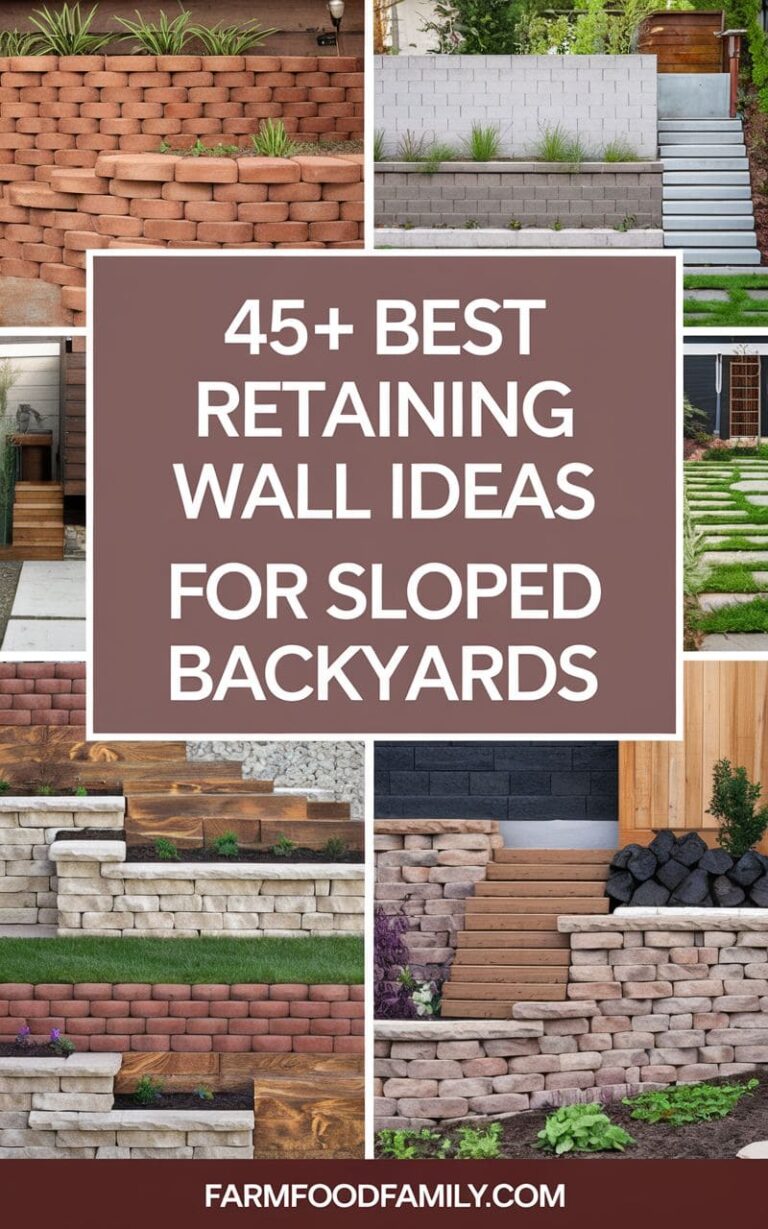 45 Creative Retaining Wall Ideas for Sloped Backyards to Transform Your ...