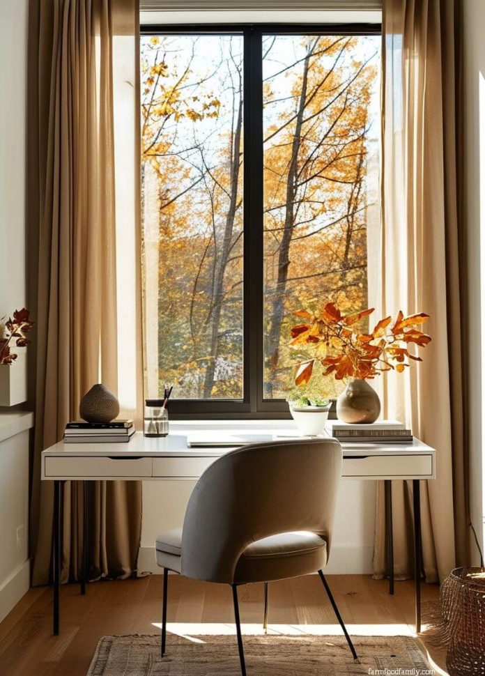 30 Cozy Fall Home Office Ideas That Will Boost Your Productivity (2024)