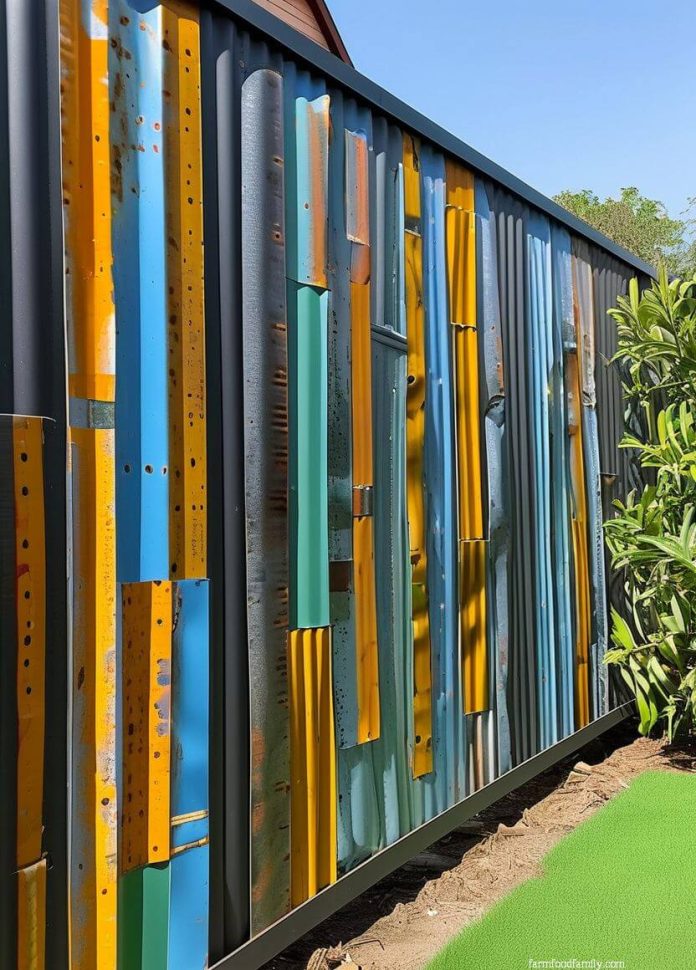 20 Stunning Corrugated Metal Fence Ideas That Will Transform Your Yard ...