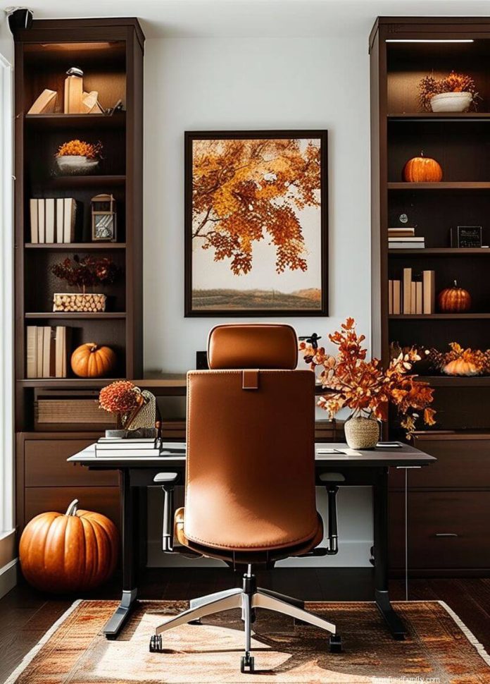 30 Cozy Fall Home Office Ideas That Will Boost Your Productivity (2024)