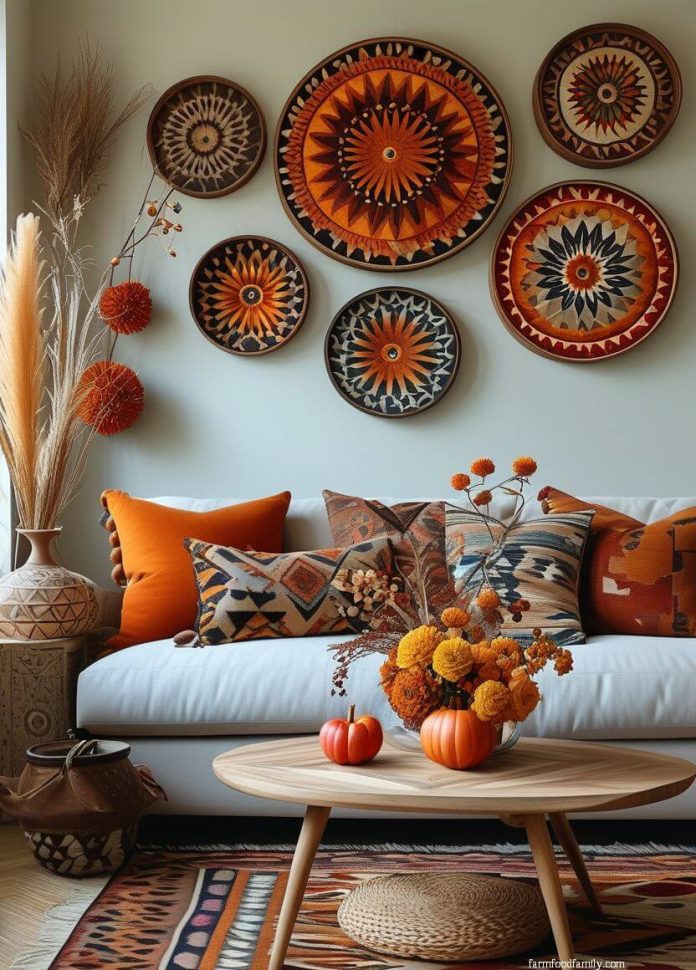 25 Stunning Boho Fall Living Room Decor Ideas for a Vibrant Autumn Look ...