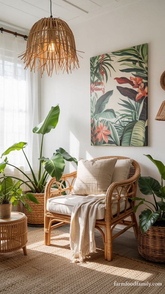 30 Gorgeous Tropical Chic Decor Ideas for a Relaxing Retreat (2026)