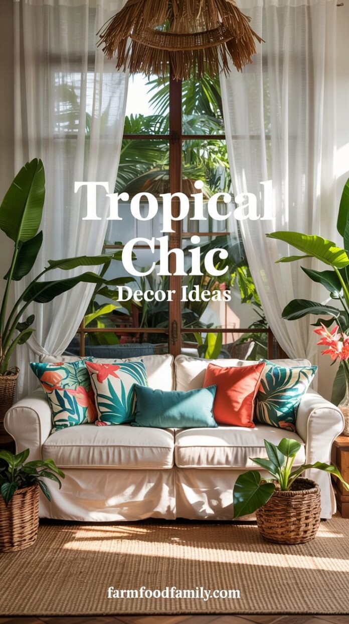 30 Gorgeous Tropical Chic Decor Ideas for a Relaxing Retreat (2026)