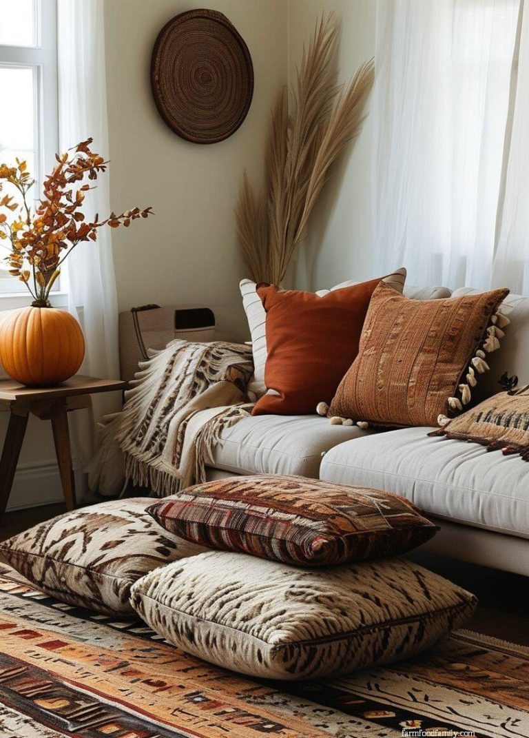 25 Stunning Boho Fall Living Room Decor Ideas for a Vibrant Autumn Look ...