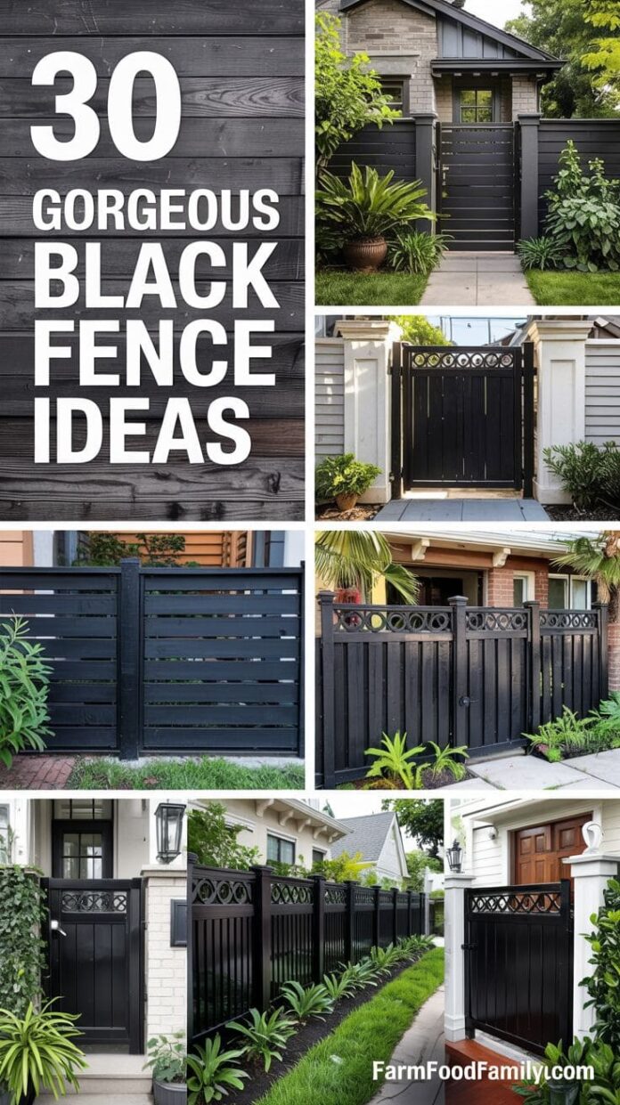 30 Gorgeous Black Fence Ideas to Boost Your Home’s Curb Appeal (2026)