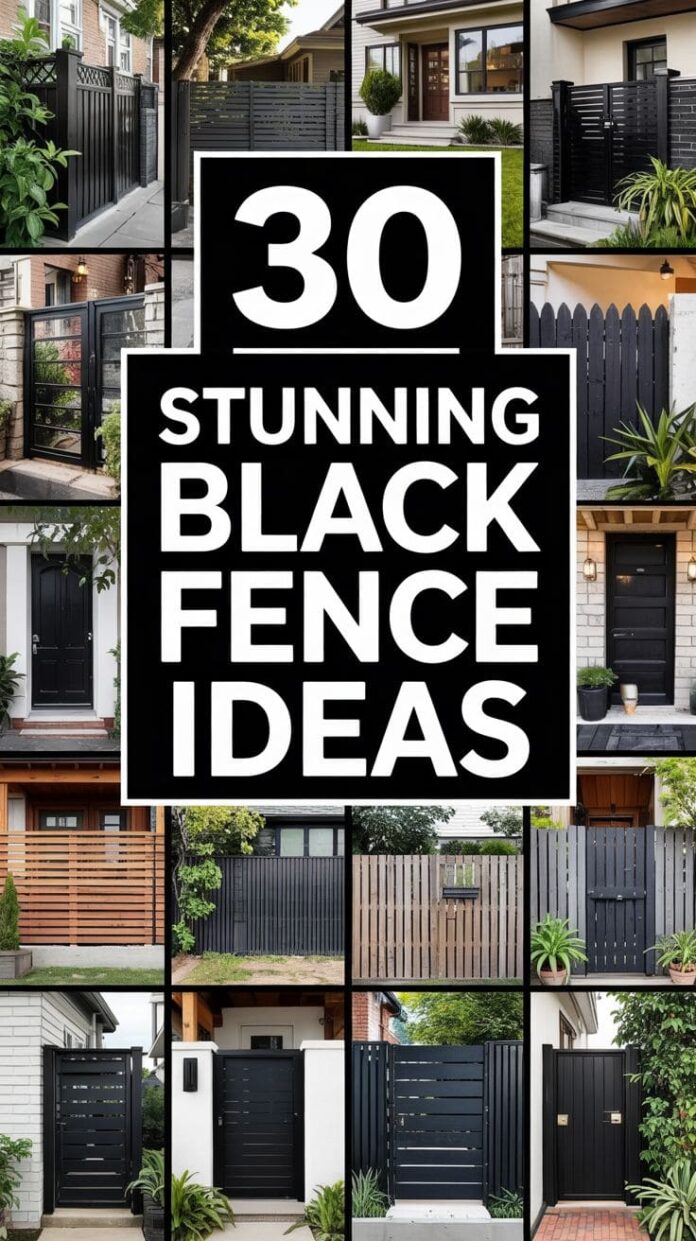 30 Gorgeous Black Fence Ideas to Boost Your Home’s Curb Appeal (2026)