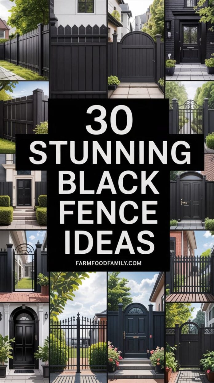 30 Gorgeous Black Fence Ideas to Boost Your Home’s Curb Appeal (2026)