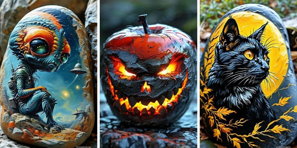 25 Spooky Halloween Rock Painting Ideas to Try This Season (2024)