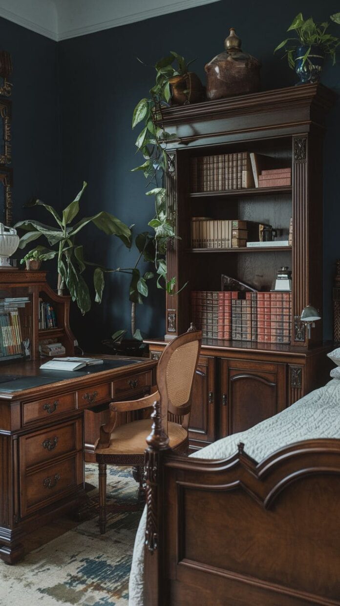 60+ Mystical Dark Academia Bedroom Ideas for a Cozy, Vintage Vibe (2025)