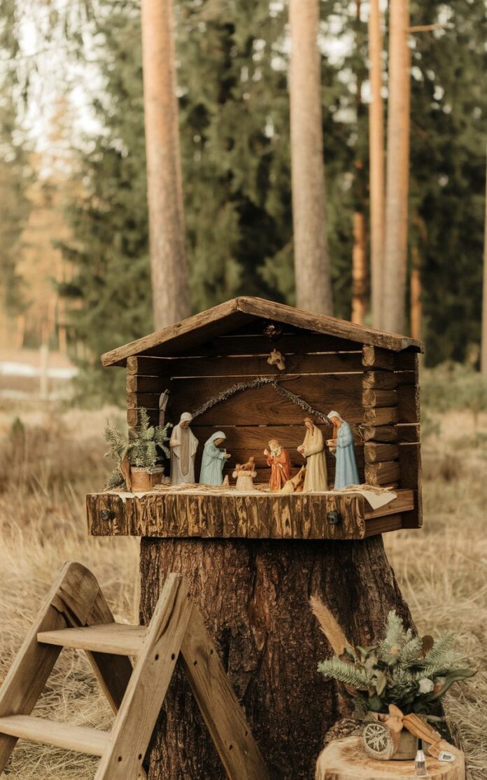40+ Stunning Nativity Set Display Ideas for a Festive Home This Season ...