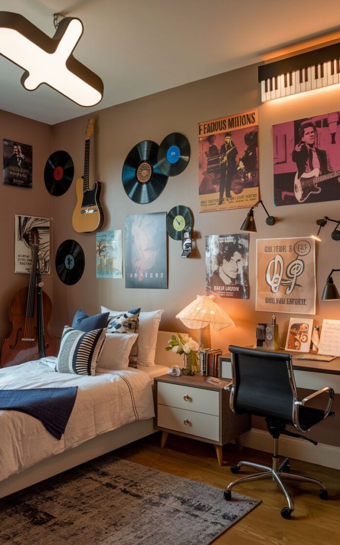 40+ Brilliant Music Themed Bedroom Ideas to Transform Your Space into a ...