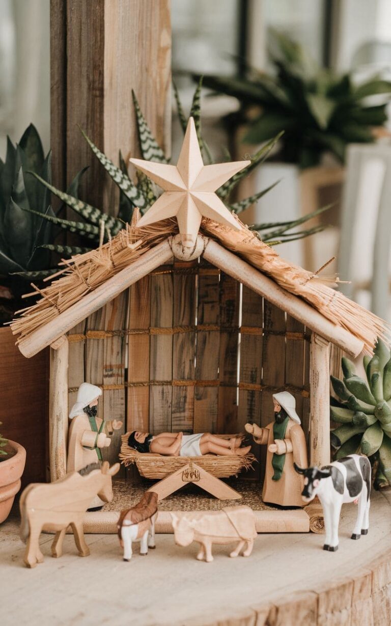 40+ Stunning Nativity Set Display Ideas for a Festive Home This Season ...