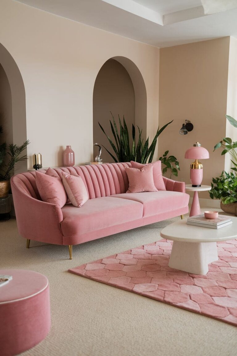 60+ Chic Pink Couch Living Room Ideas for a Stylish Makeover (2025)