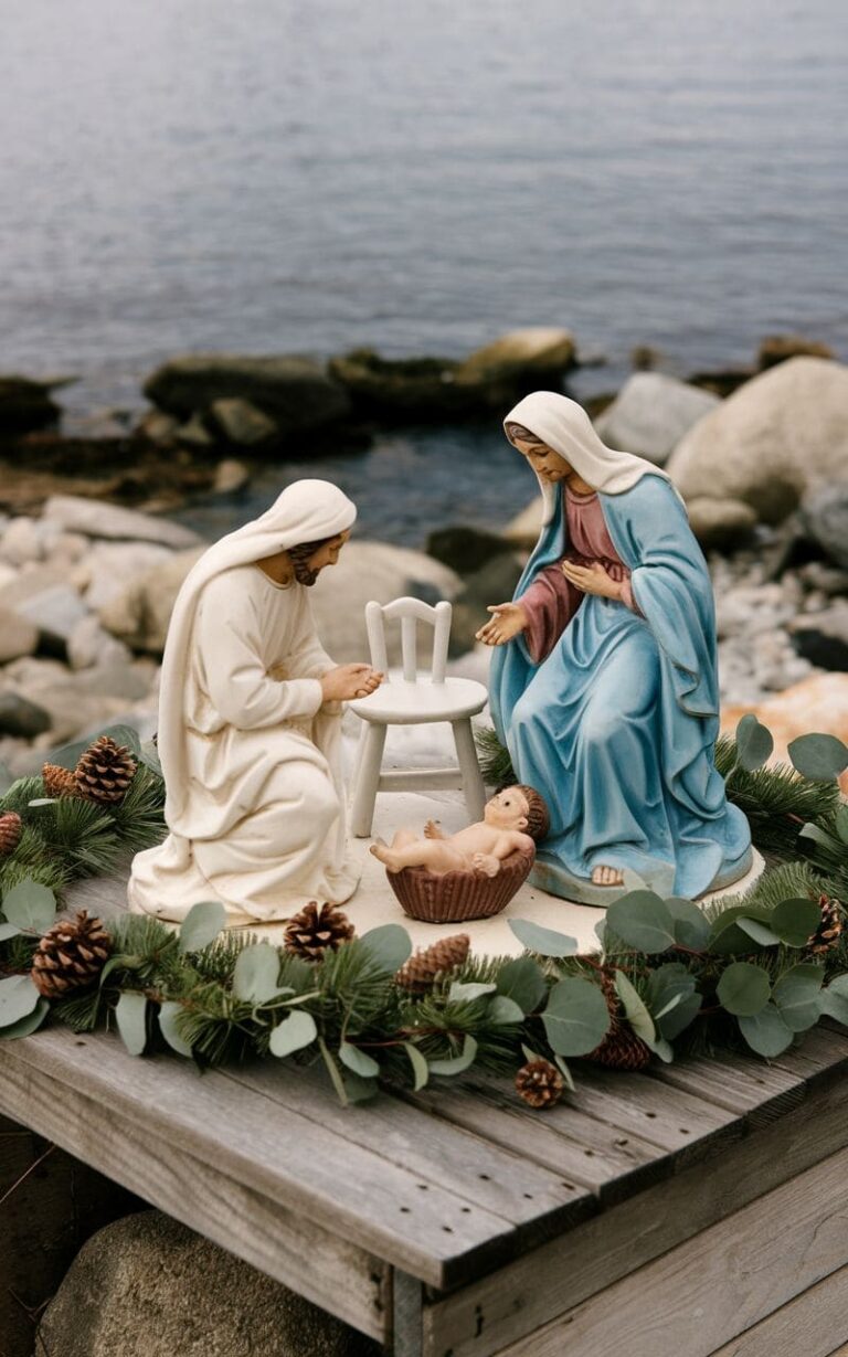 40+ Stunning Nativity Set Display Ideas for a Festive Home This Season ...