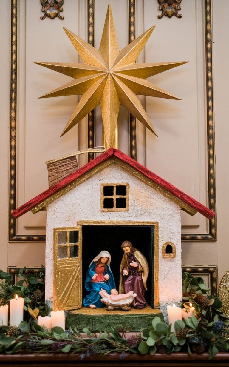 40+ Stunning Nativity Set Display Ideas for a Festive Home This Season ...