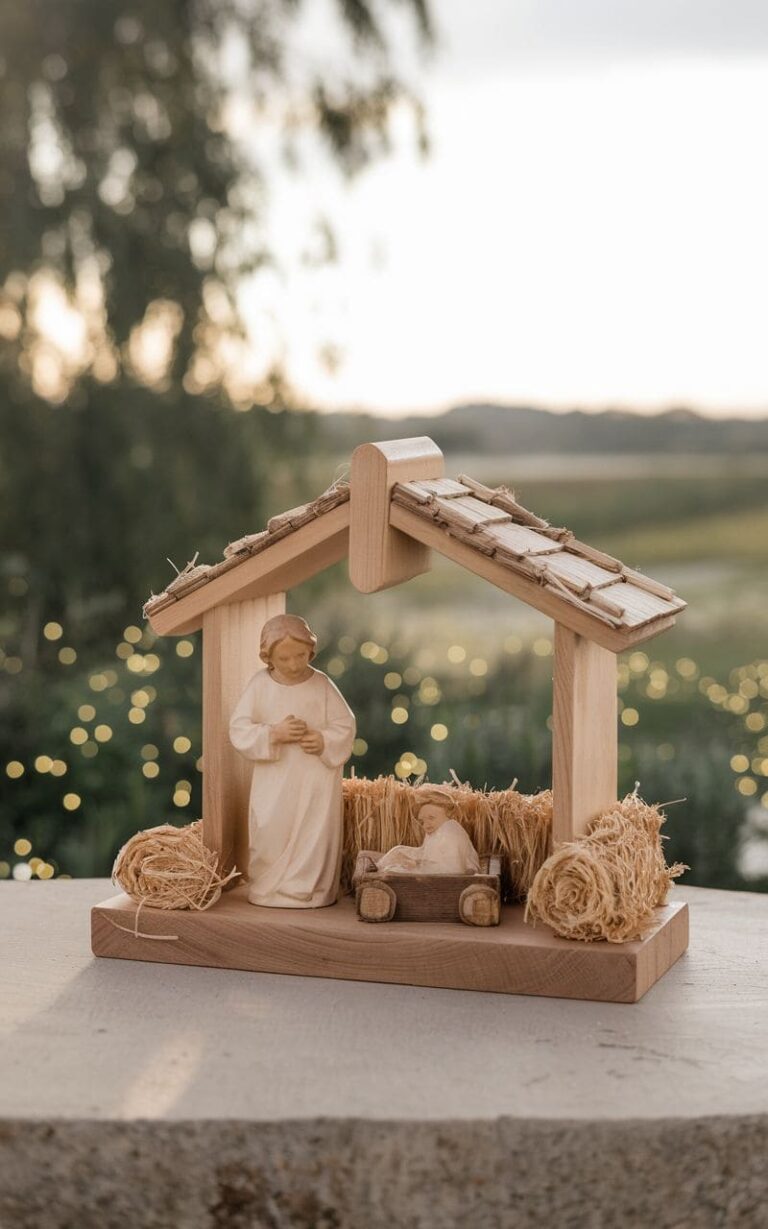 40+ Stunning Nativity Set Display Ideas for a Festive Home This Season ...