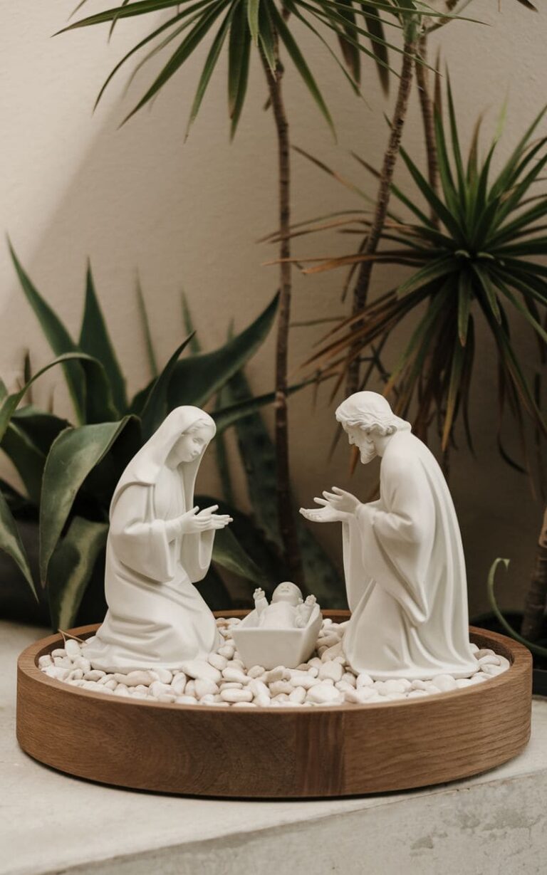 40+ Stunning Nativity Set Display Ideas for a Festive Home This Season ...