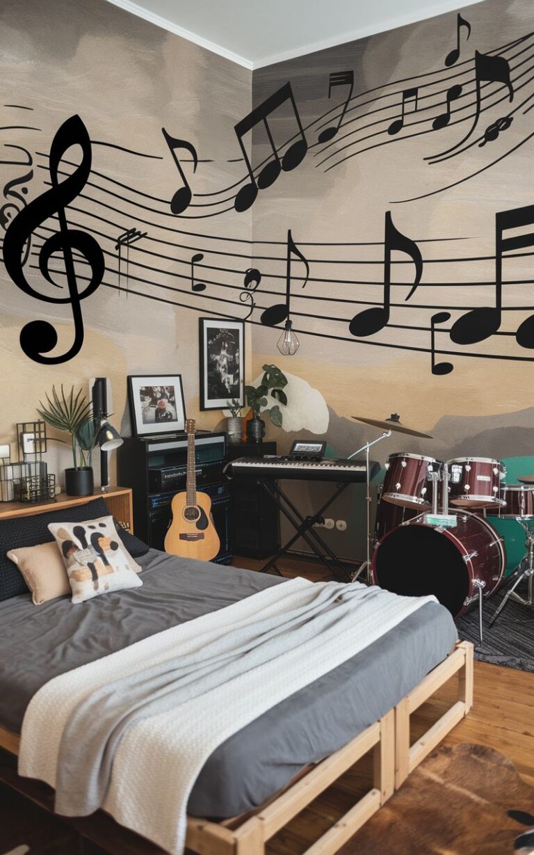 40+ Brilliant Music Themed Bedroom Ideas to Transform Your Space into a ...
